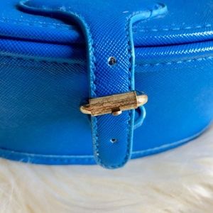 ASOS | Bags | Royal Blue English Saddle Faux Leather Cross Body | Poshmark
